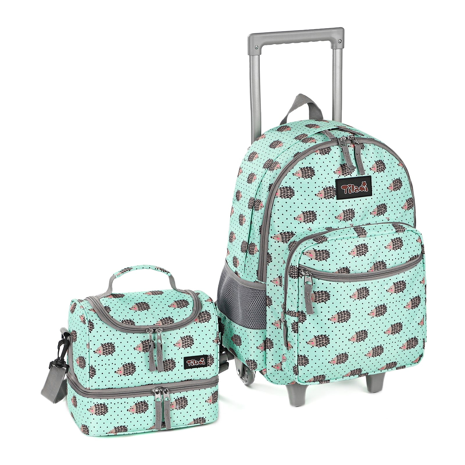 Tilami Hedgehog Rolling Backpack 18 inch with Lunch Bag - Walmart.com