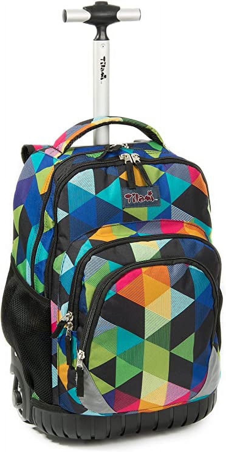 Tilami 18 inch Kids Rolling Backpack with Laptop Compartment, Boys and ...