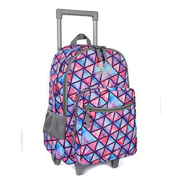 Tilami Rolling Backpack 18 inch Double Handle Wheeled Laptop Boys Girls ...