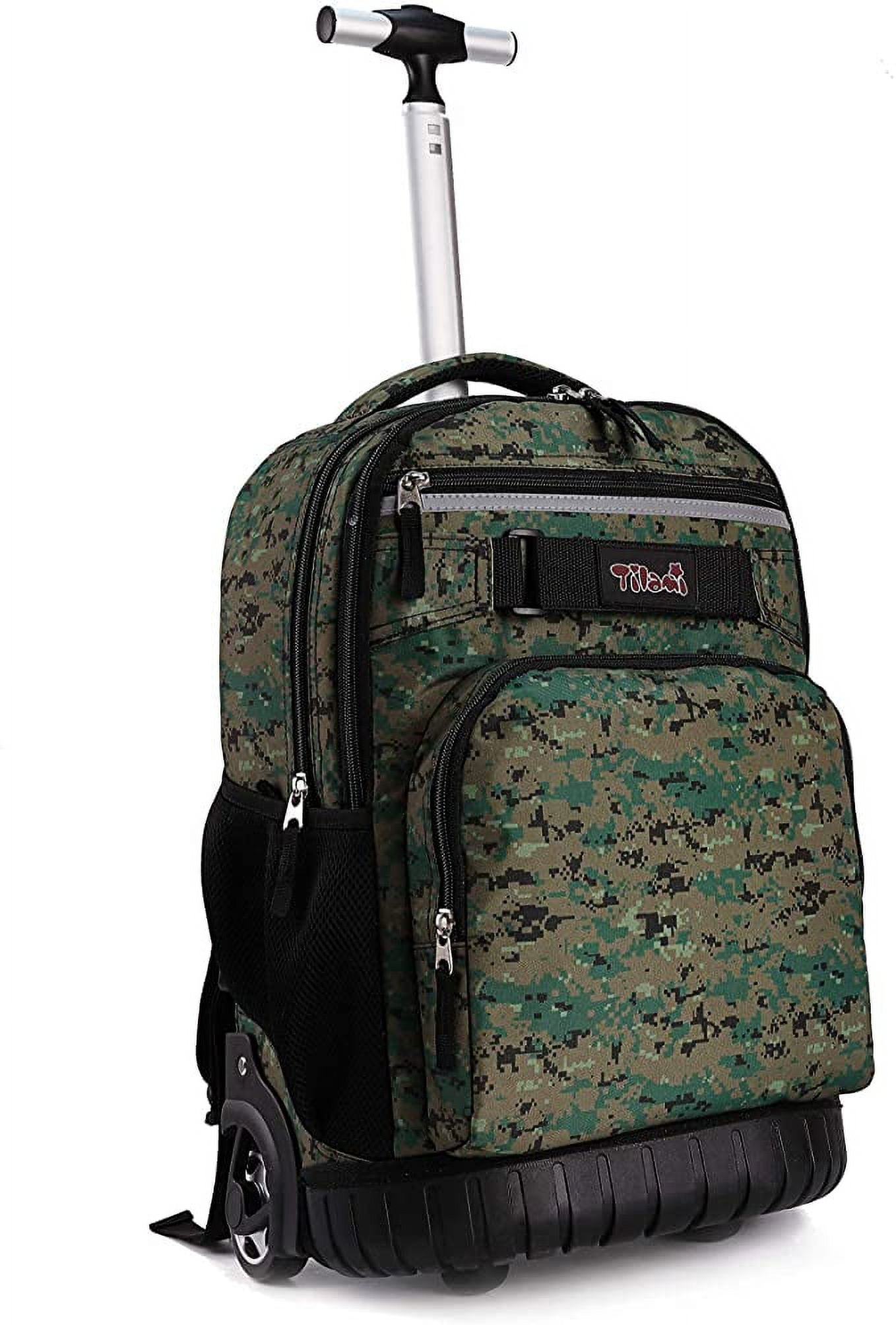 Tilami Rolling Backpack 18 inch Wheeled Laptop Backpack School College ...