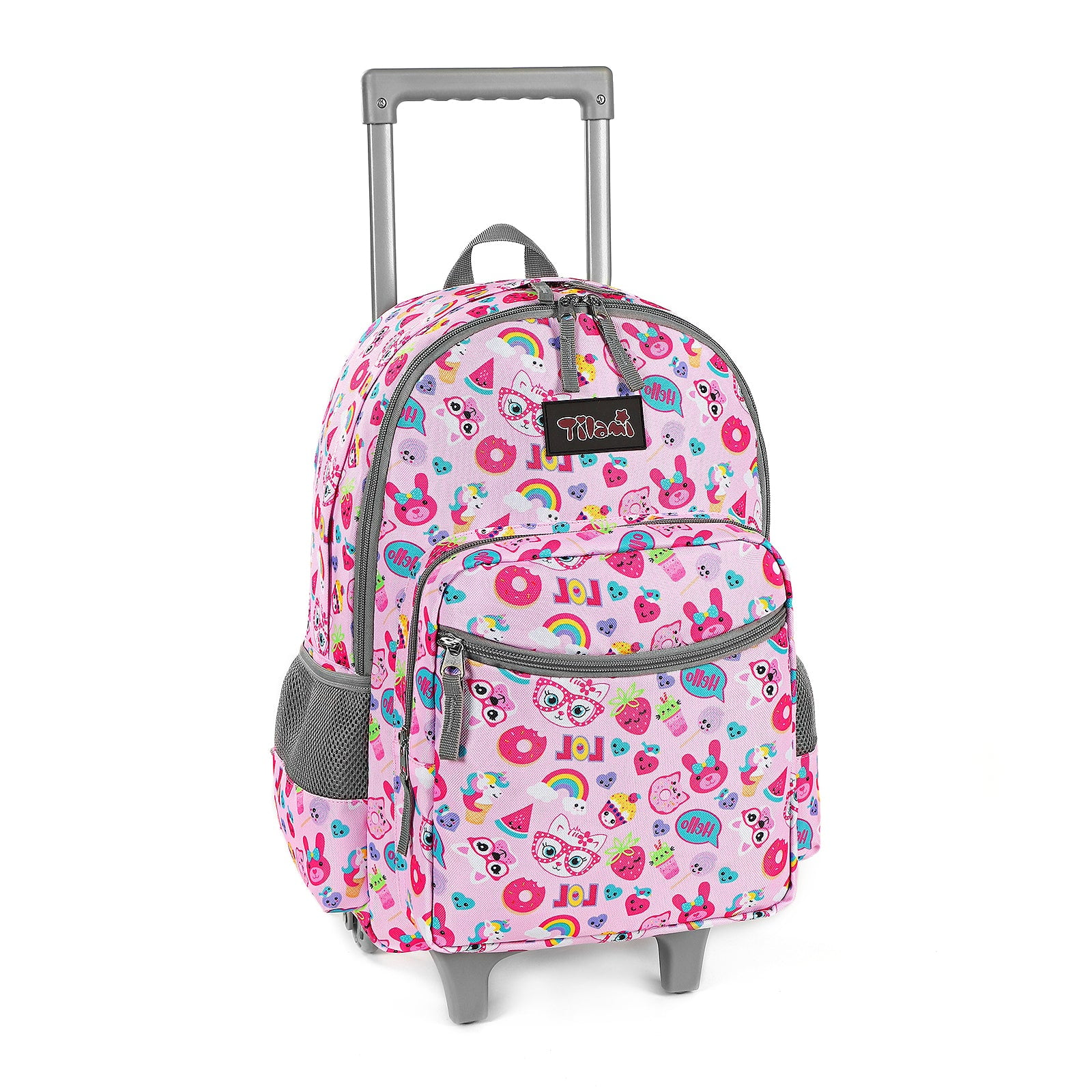 Tilami Unisex Wheeled Rolling Backpack, Cat Pink, Heavy Duty, Multiple ...