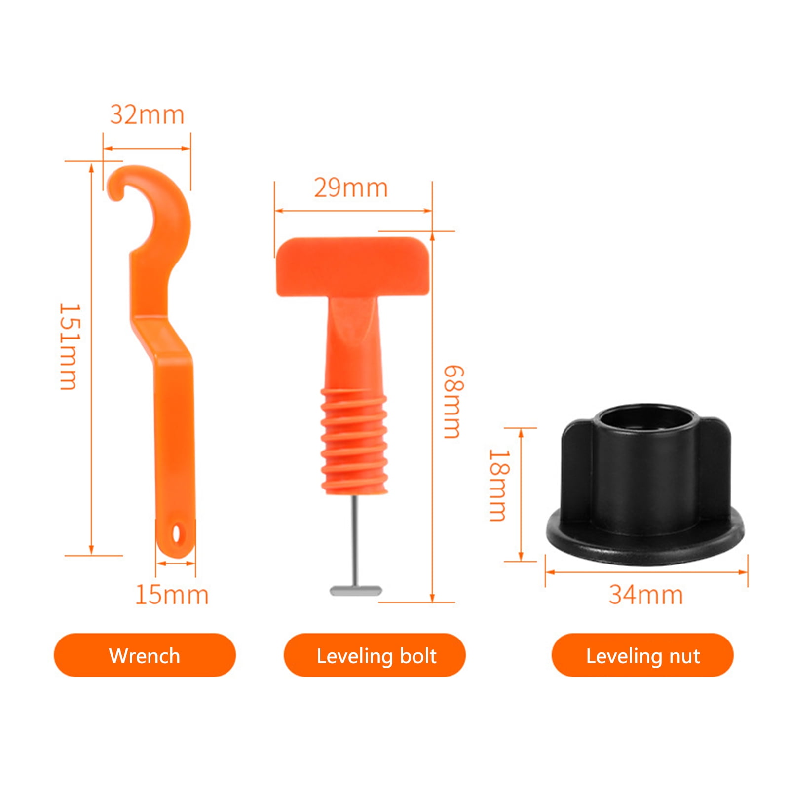 Tile 151Pcs/Set Ceramic Tile Leveling System Tools Level Tile Spacer ...