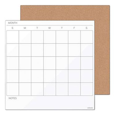 Magnetic Dry Erase Undated One Month Calendar Board, 20 x 16, White ...