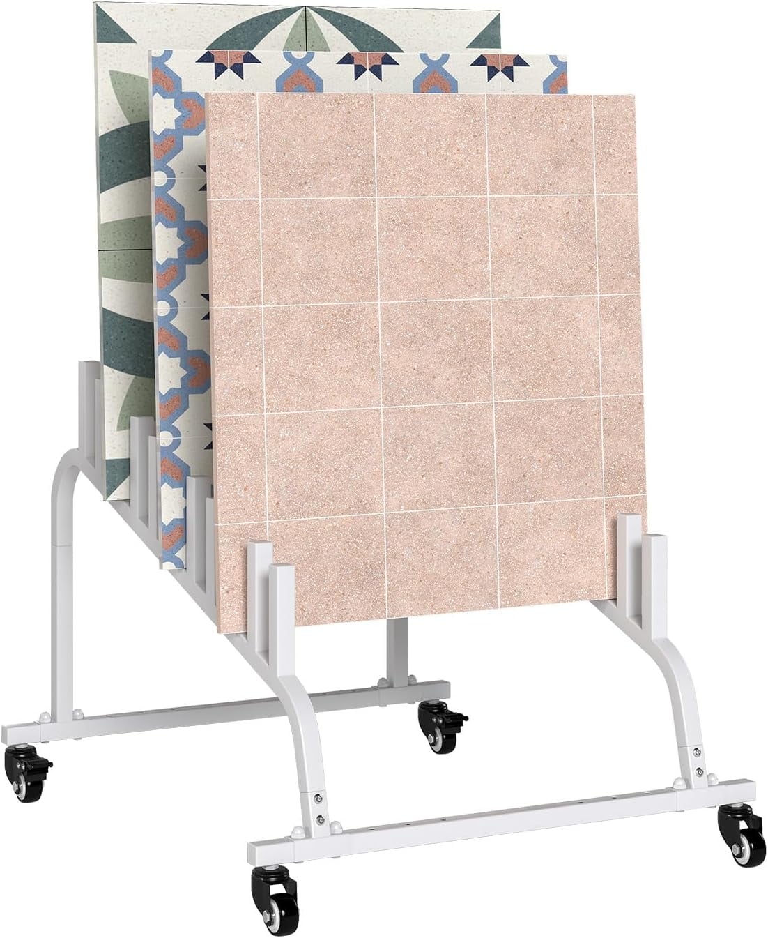 Tile Display Rack, 10-Tier Tile Sample Storage Rack, Floor Tile Display ...