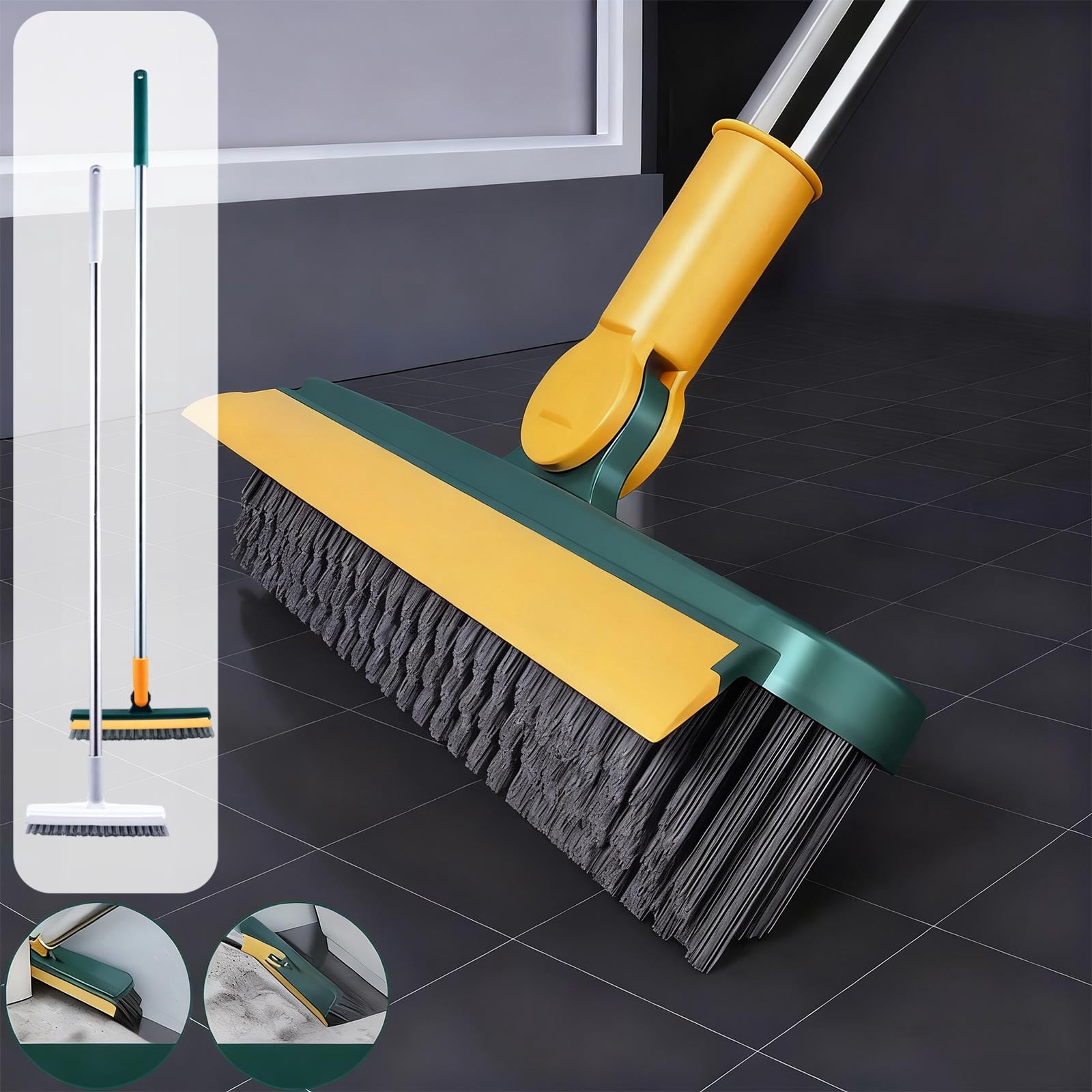 Tile Floor Brush | Bathroom Grout & Corner Cleaner | Stiff Bristle, 180 ...