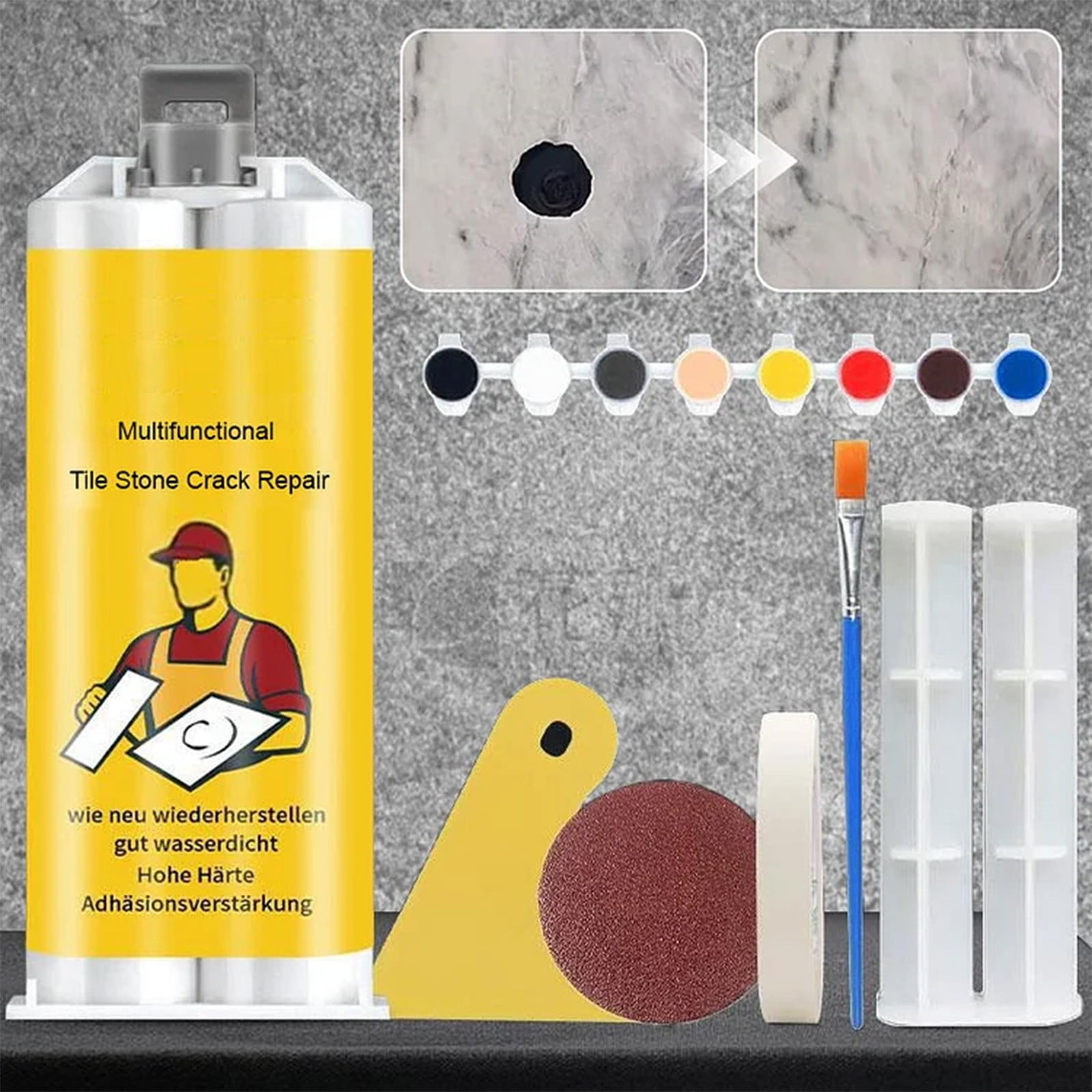 Tile,Granite and Marble Repair Kit,Multifunctional Tile Stone Crack ...