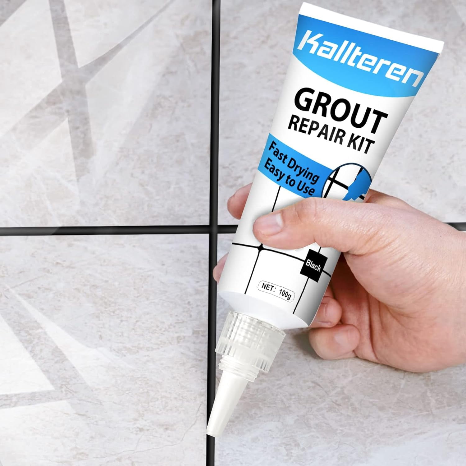 Tile Grout Paint, 2 Pcs Black Grout Cleaner Sealer for Shower, Grout ...