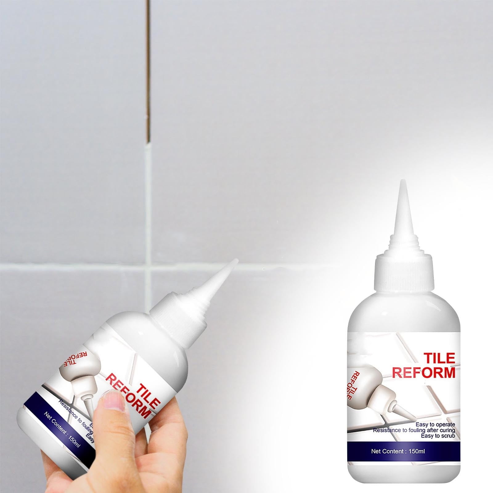 Tile Grout Repair Pen | Water-Based Floor Mending Filler | Fast-Acting ...