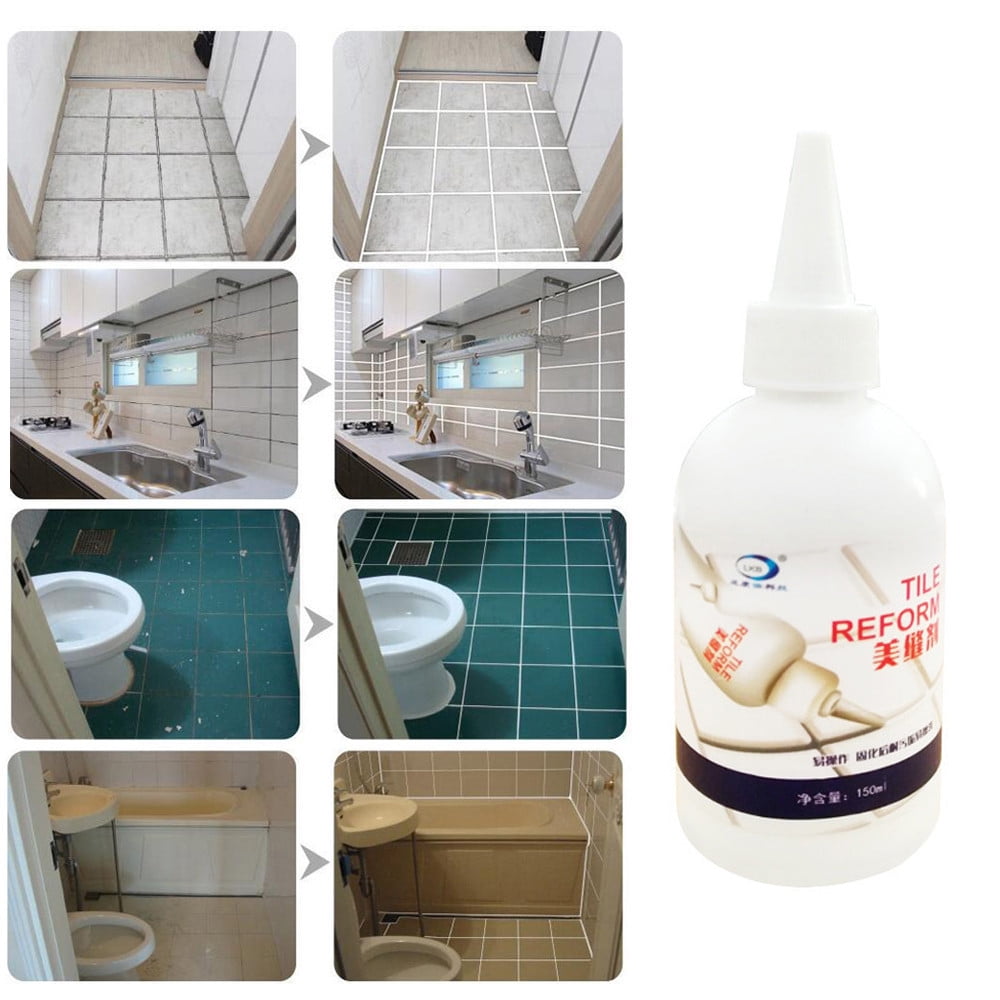 Tile Grout Sealant 150ml - White Waterproof -Resistant Sealer for ...