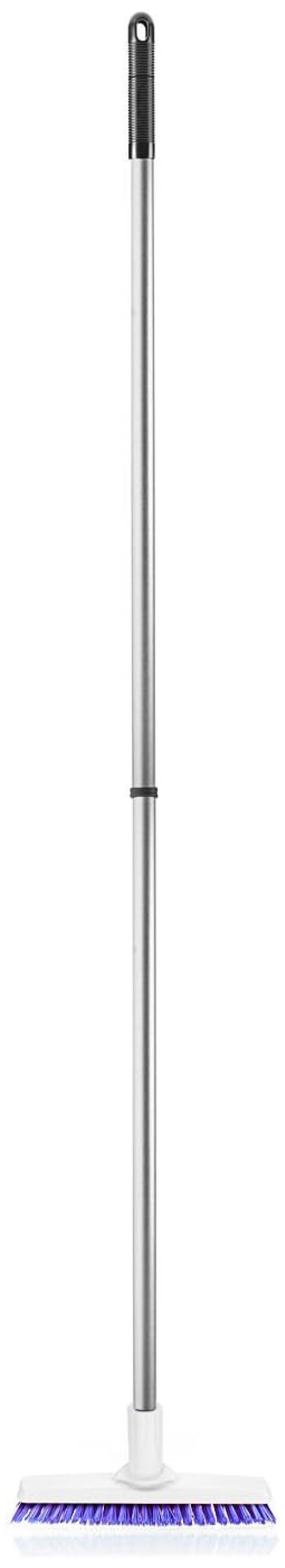 Tile Grout Scrubber Brush - E-Z Scrubber for Shower, Window Tracks & Floor Tile - Telescopic ...