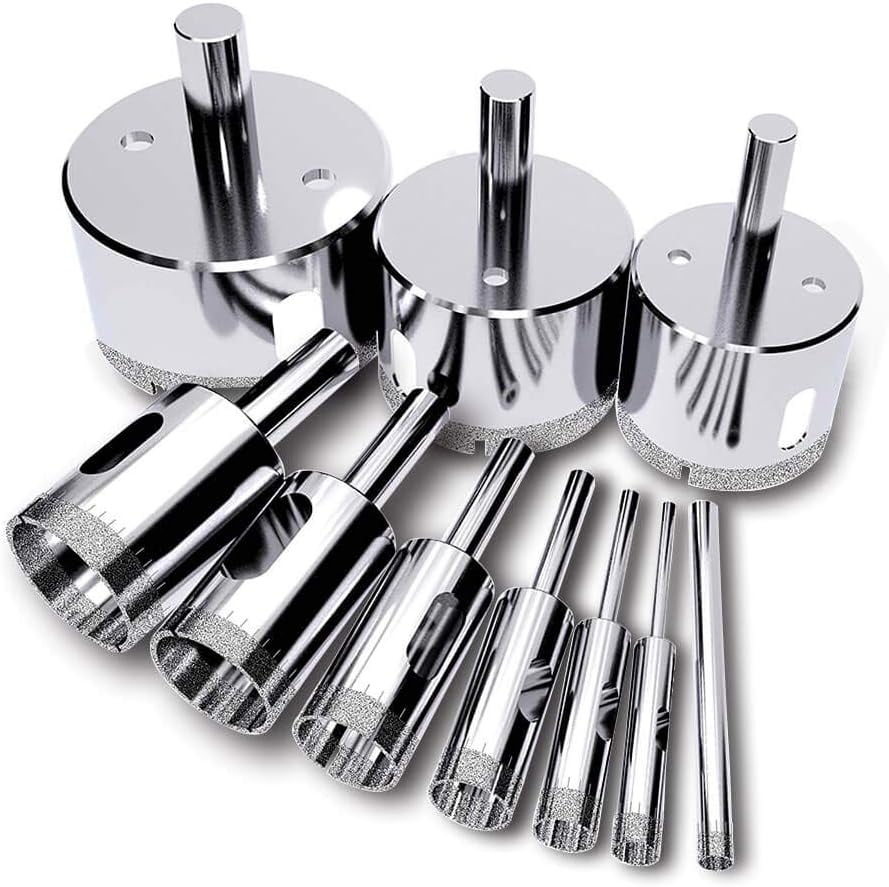 Tile Hole Saw Set, Diamond Drill Bit For Glass, Porcelain, Ceramic ...
