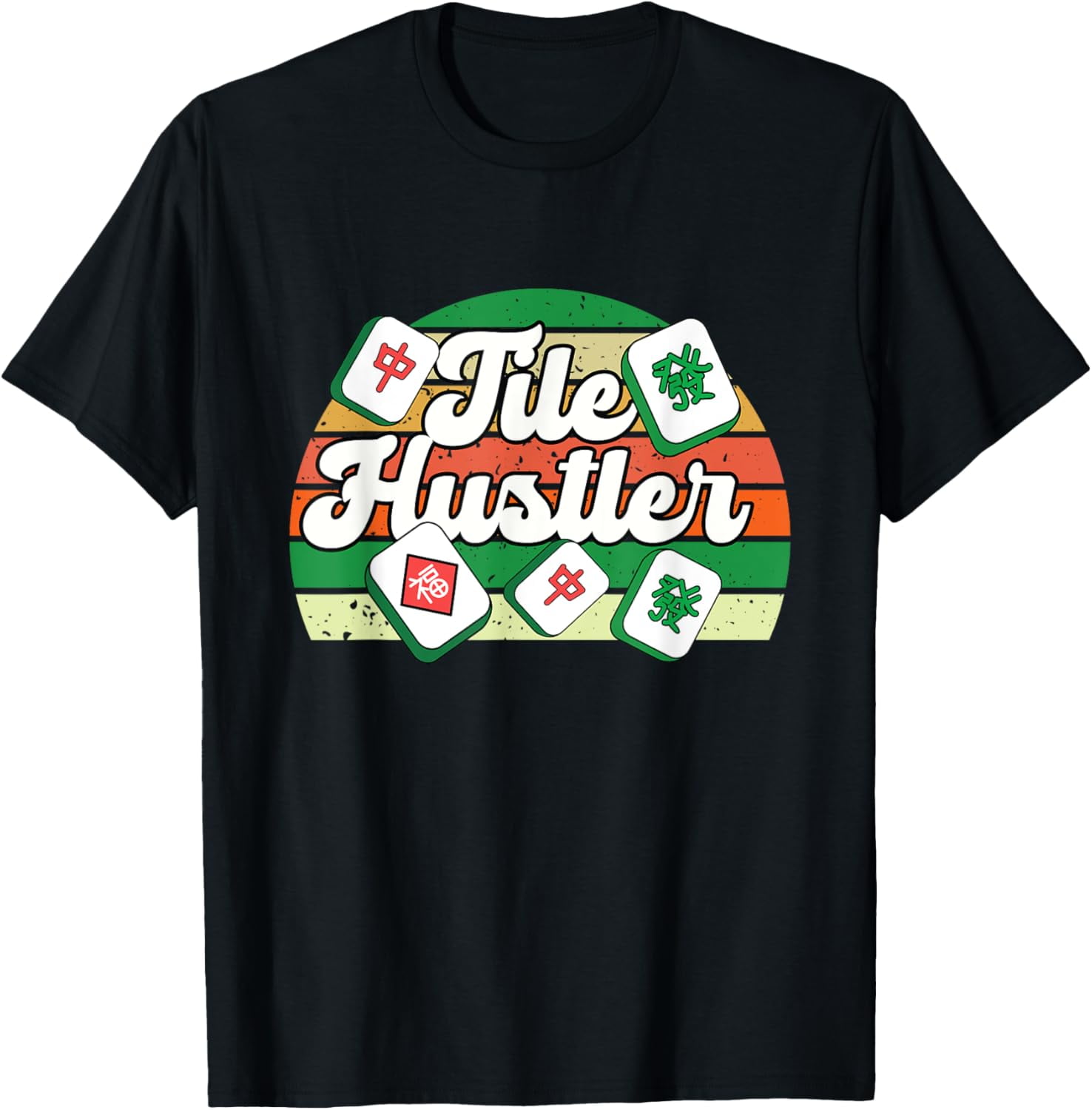 Tile Hustler | Chinese Mahjong Game | Mahjongg Tiles T-Shirt men and ...