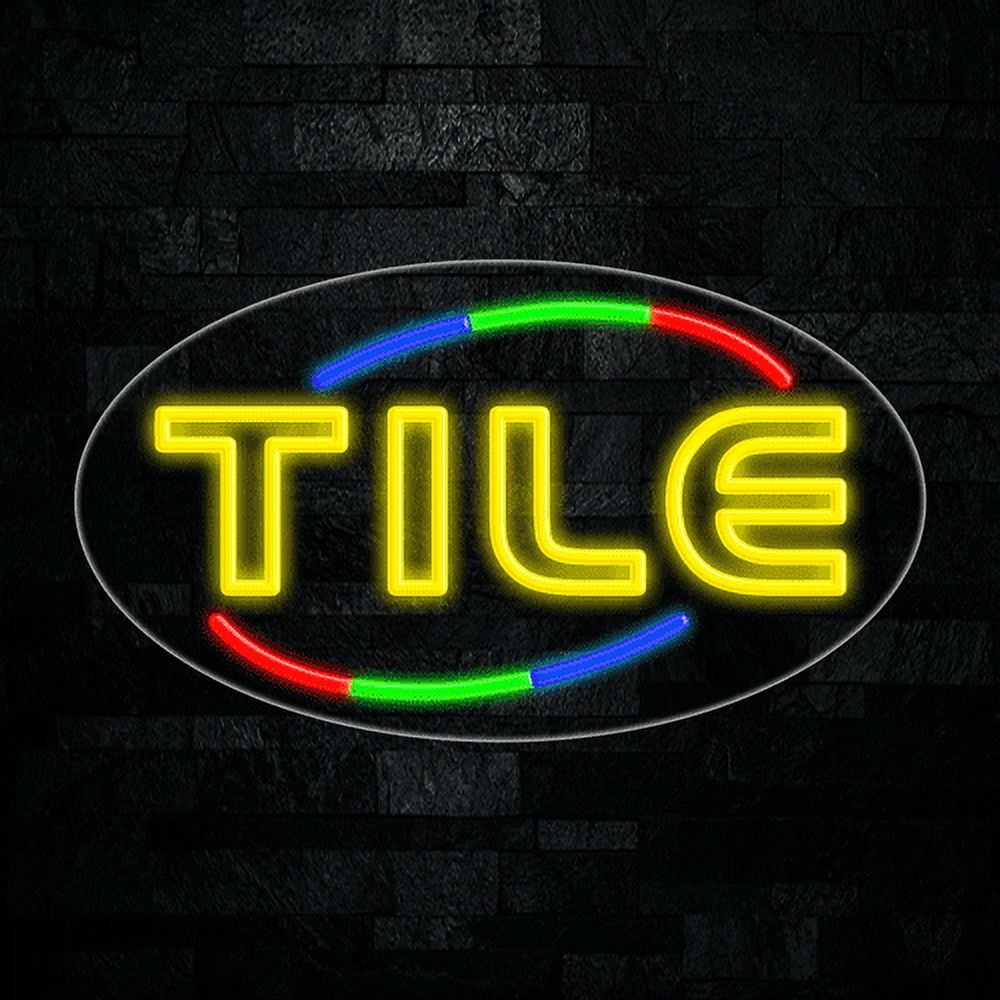 Tile LED Neon Sign 28"L x 16"H #34485 - Walmart.com