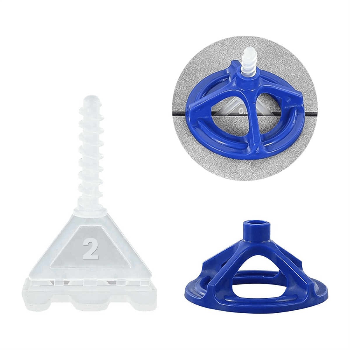 Tile Leveling System, 50 Reusable Nuts and 100 Bases, Tile Spacers ...