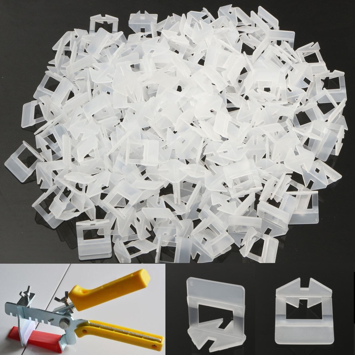 Tile Leveling System Clips, 100/200 Pcs DIY Tiles Leveler Spacers, Tile ...