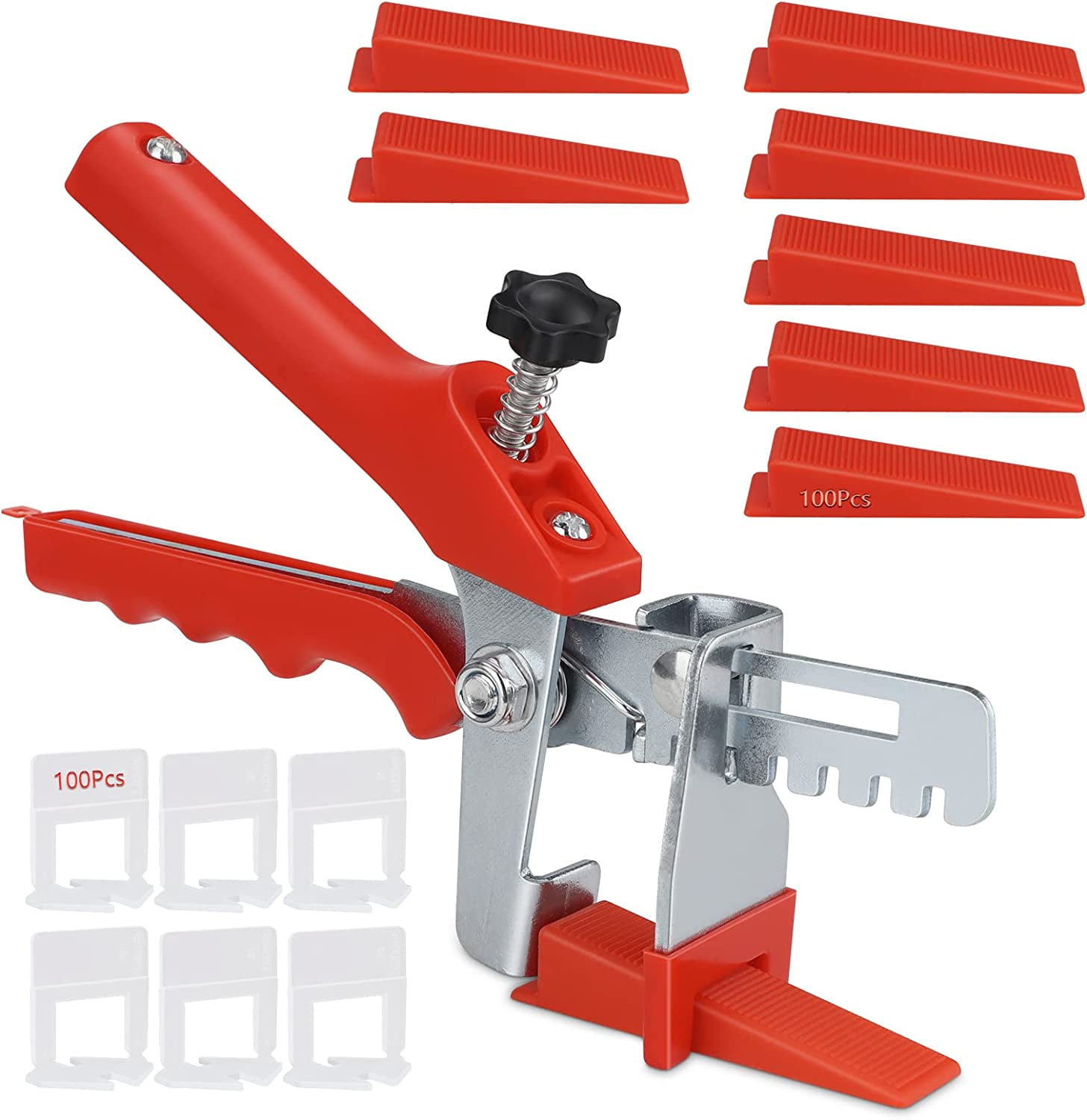 Tile Leveling System with 1 Plier + 100 Wedges + 100 Clips 3MM Tile ...