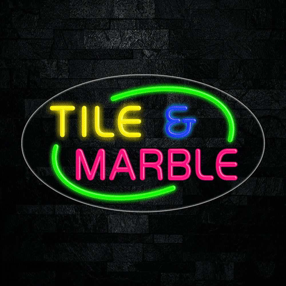 Tile & Marble LED Neon Sign 28"L x 16"H #34486 - Walmart.com