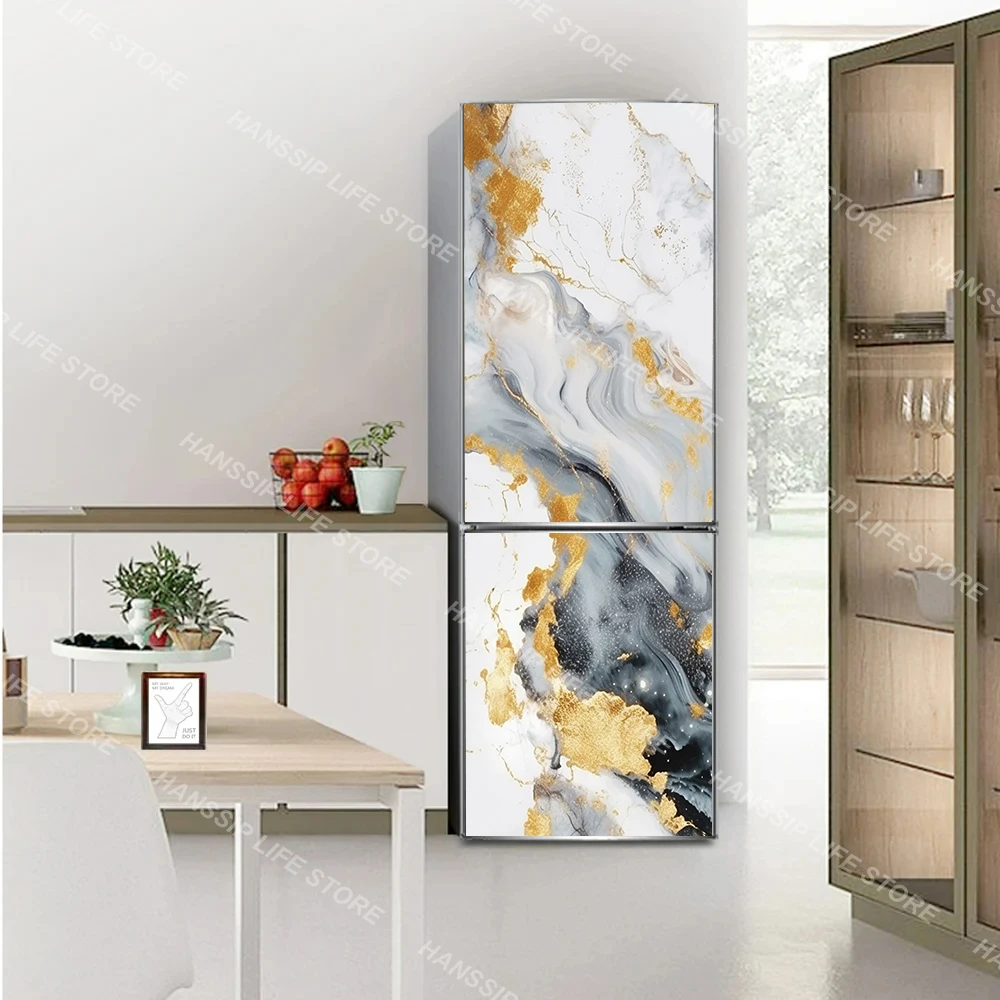 Tile Marble Texture Refrigerator Door Sticker Decals Home rations ...