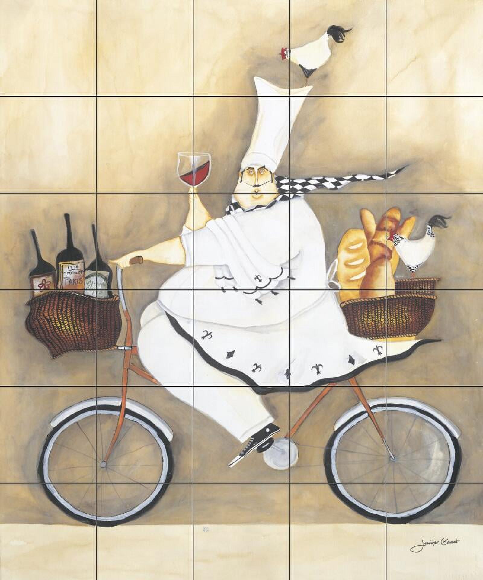 Tile Mural Kitchen Backsplash - Chef To Go-JG - by Jennifer Garant ...