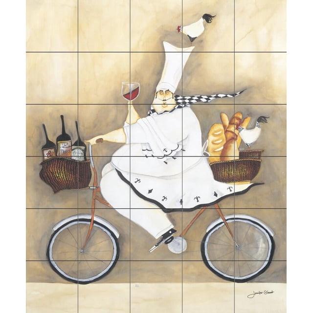 Tile Mural Kitchen Backsplash - Chef To Go-JG - by Jennifer Garant ...