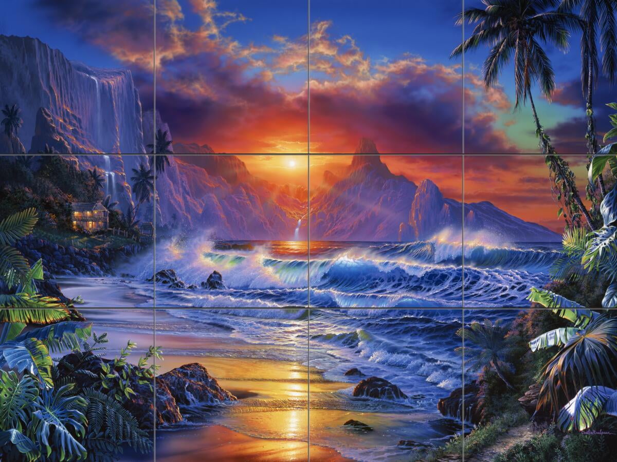 Tile Mural Kitchen Backsplash - Escape-CRL - by Christian Riese Lassen ...