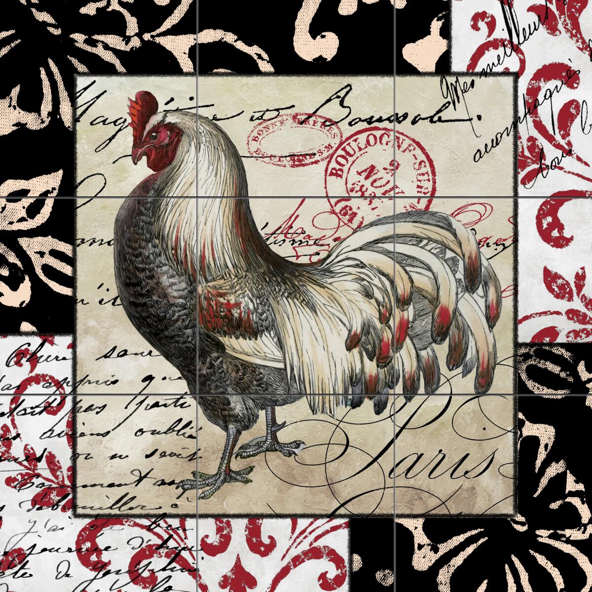 Tile Mural Kitchen Backsplash - Europa I Rooster - by Color Bakery ...