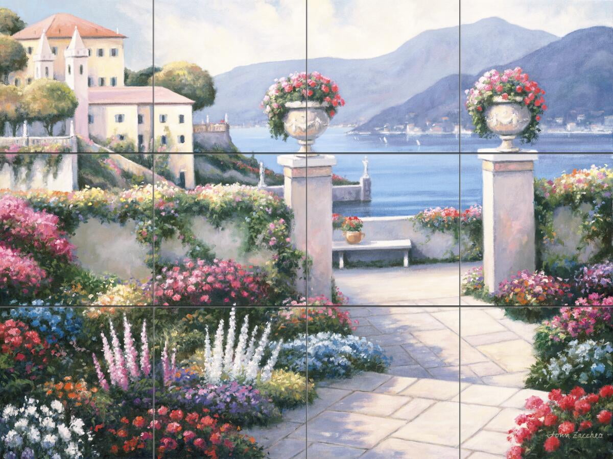 Tile Mural Kitchen Backsplash - Mediterranean Scene B - by John Zaccheo ...