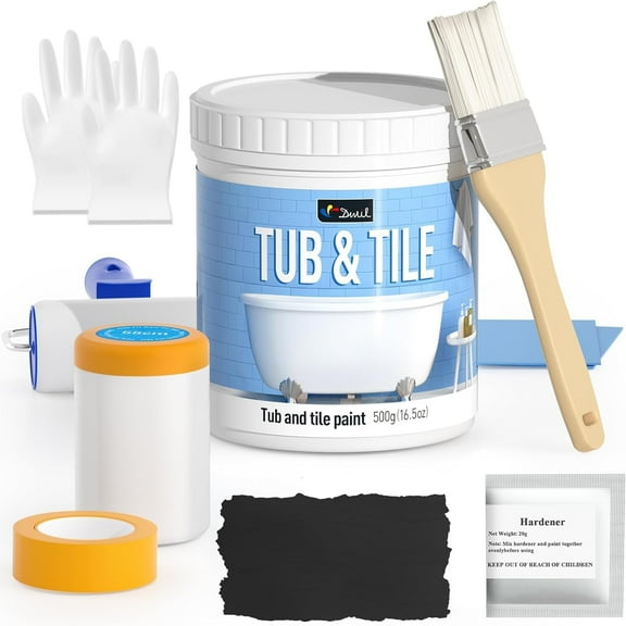 DWIL Tile Paint, Tub and Tile Refinishing Kit with Tools, Tub ...