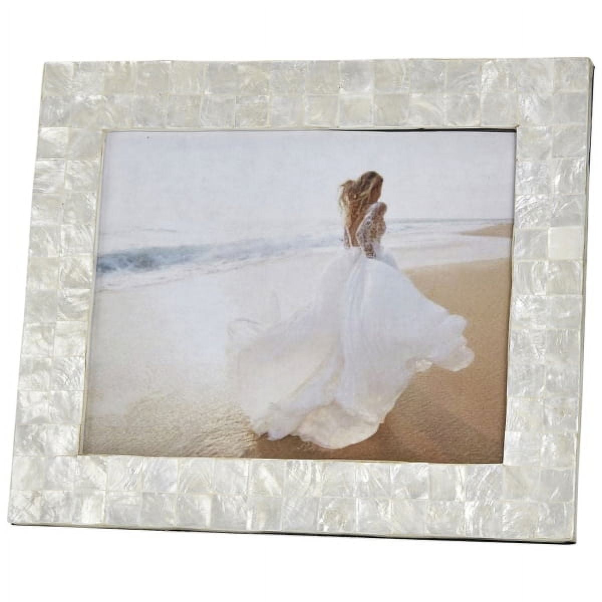 Tile Patterned Capiz Shell Photo Frame 8x10" Ivory - Walmart.com