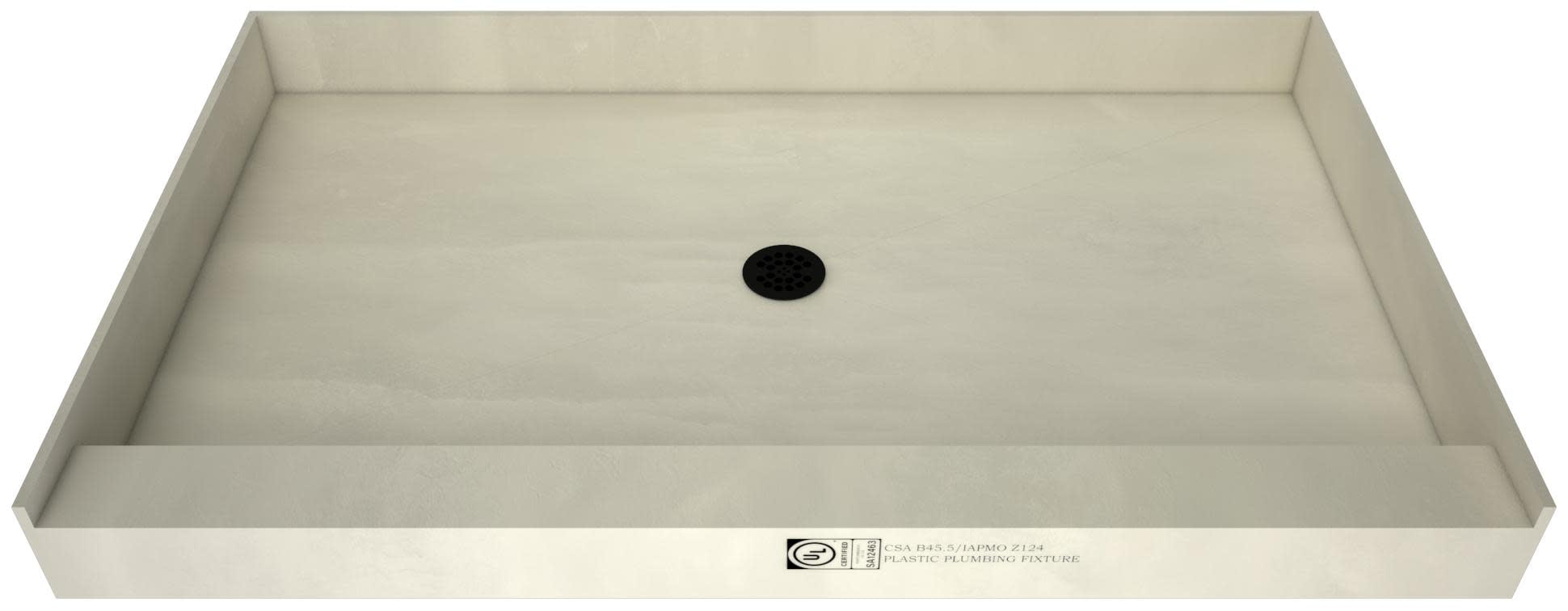 Tile Redi 3054Cpvc Redi Base 54" X 30" Rectangular Shower Base - Black ...