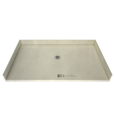 Aquatique 60" x 32" Right Drain, Shower Base in Matte Black - Walmart.com