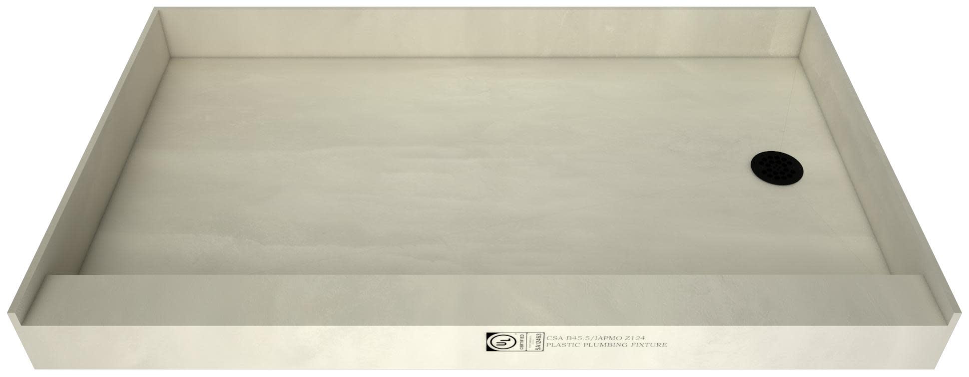 Tile Redi 4260R-Pvc Redi Base 60" X 42" Rectangular Shower Base - Black ...