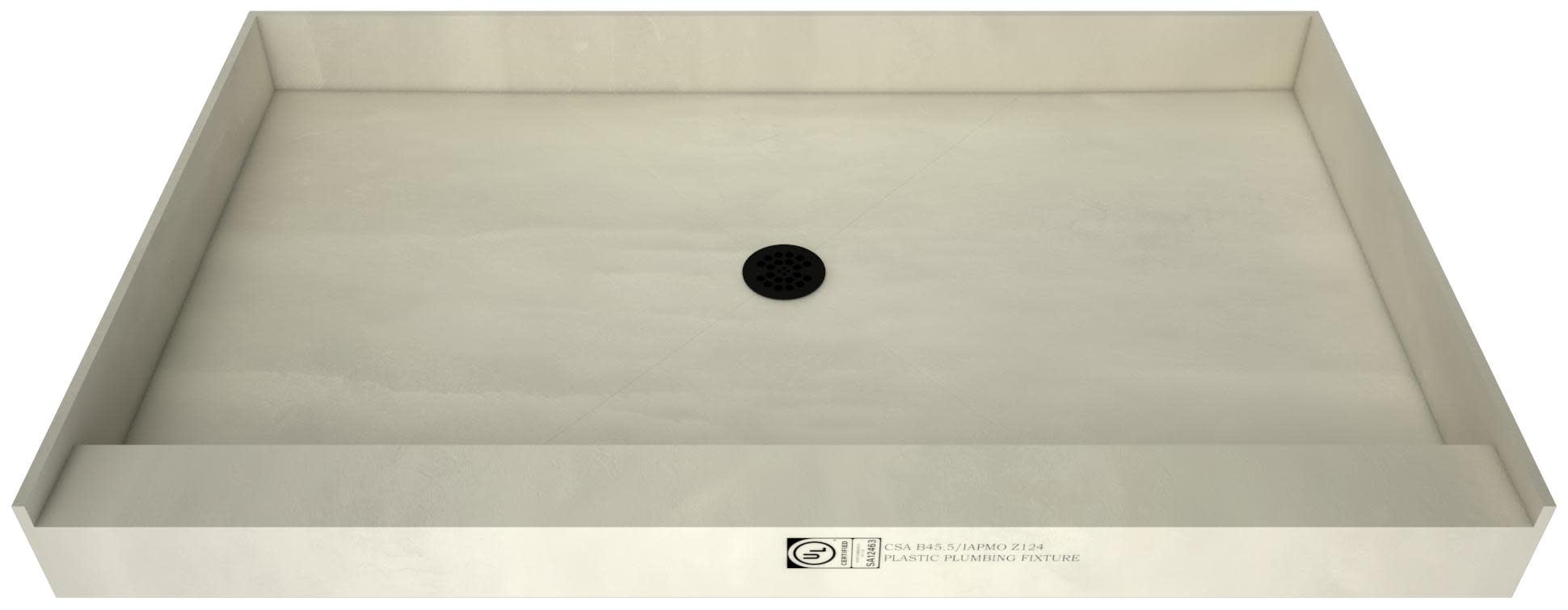 Tile Redi P3672cpvc Redi Base 72" X 36" Rectangular Shower Base - Black ...