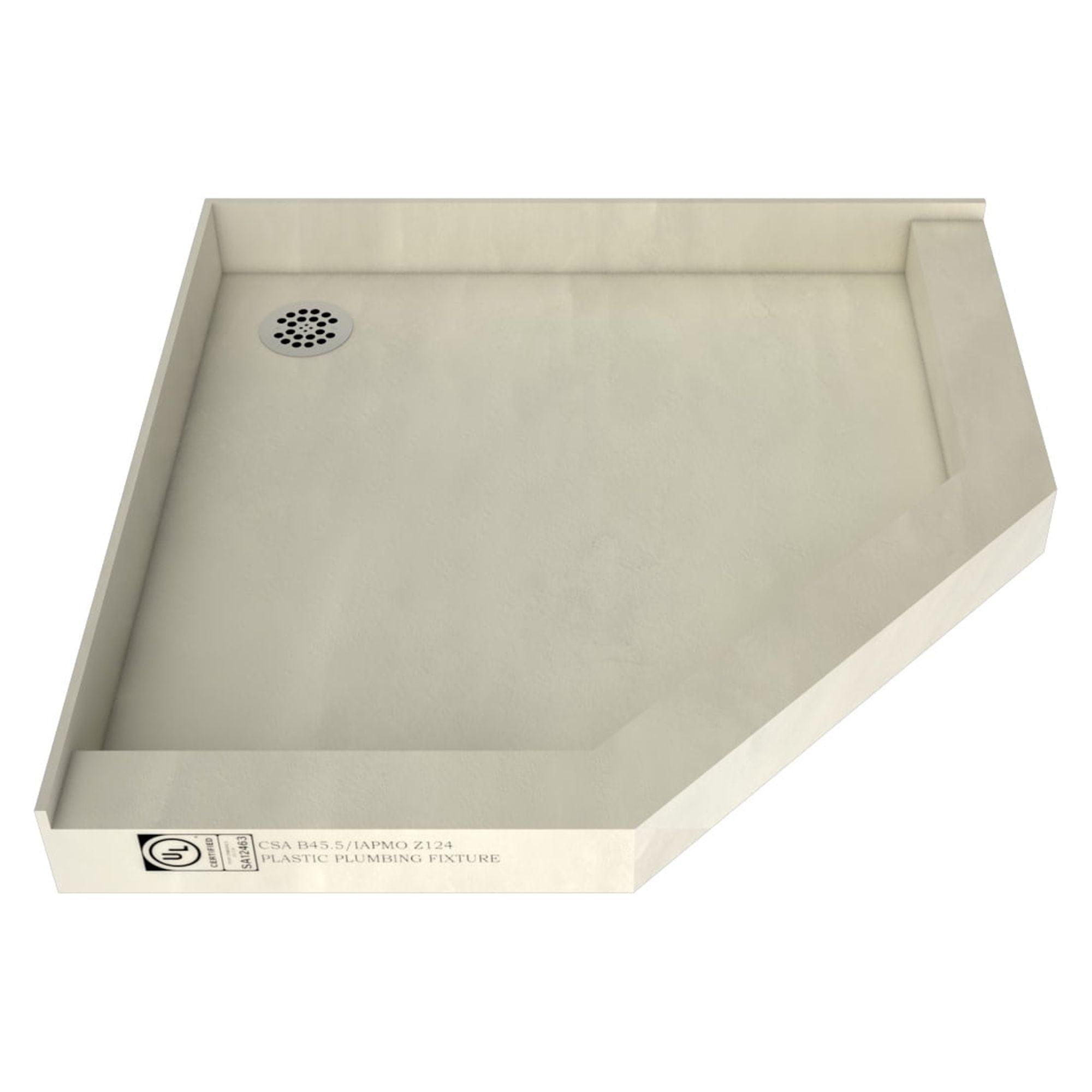 Tile Redi P36neo-Pvc Redi Neo 36" X 36" Neo-Angle Shower Base - Chrome ...