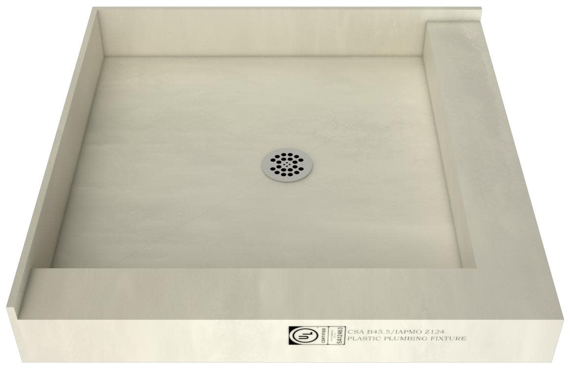 "Tile Redi Redi Base 48"" X 48"" Square Shower Base with Pans, Chrome ...