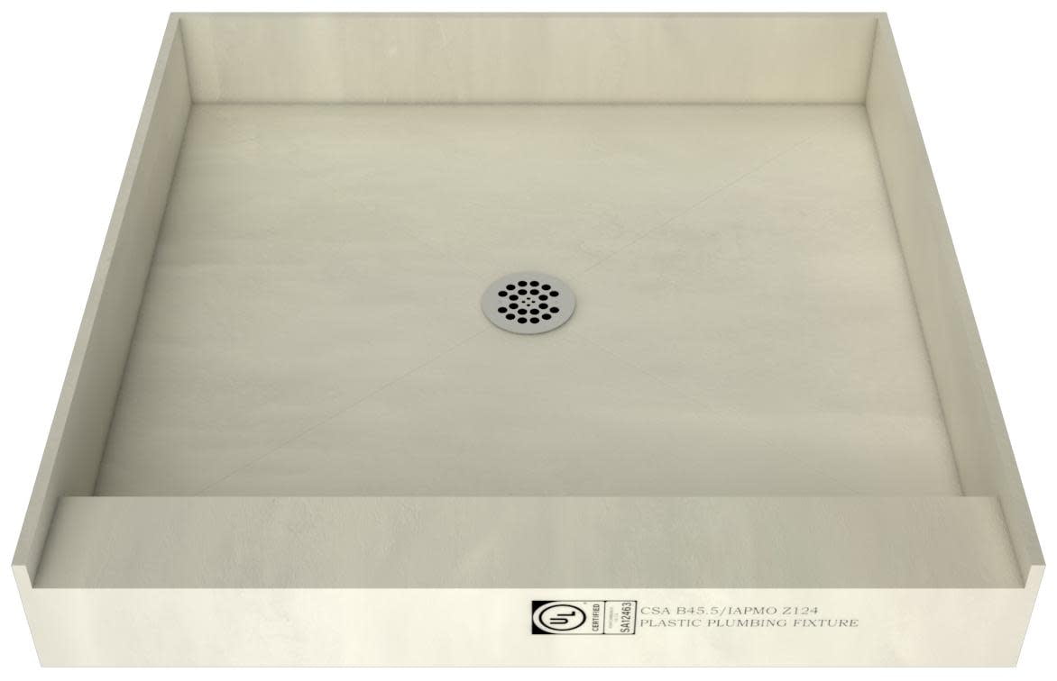 Tile Redi P4848cpvc Redi Base 48" X 48" Square Shower Base - Chrome ...