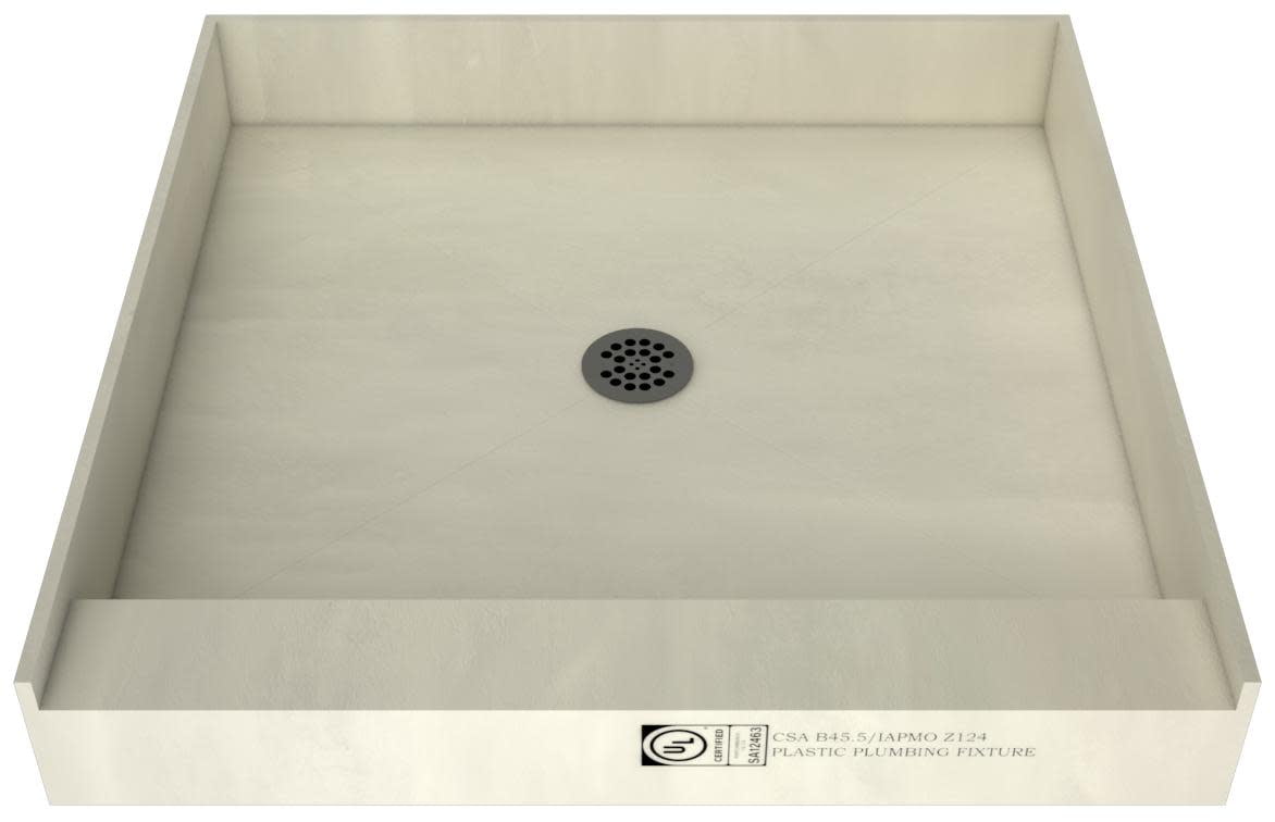 Tile Redi P4848cpvc Redi Base 48" X 48" Square Shower Base - Nickel ...
