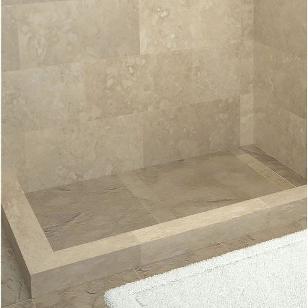 Tile Redi Plank Pitch Double Threshold Shower Base with Drain Top ...