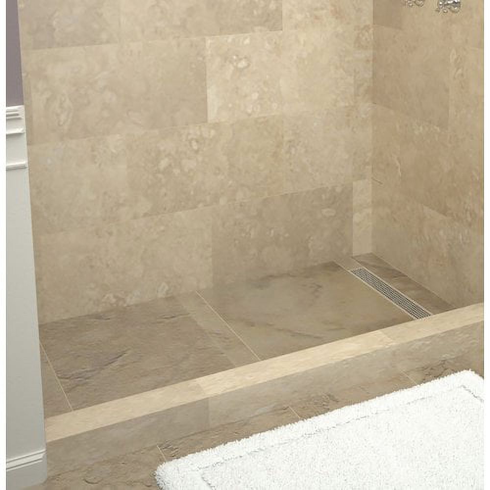 Tile Redi Plank Pitch Single Threshold Shower Base with Drain Grate ...