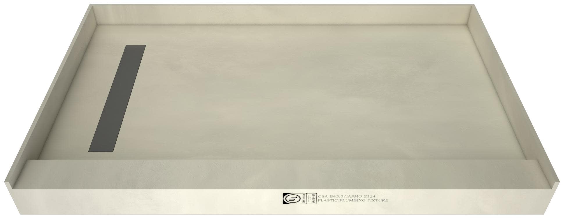 Tile Redi Rt3054lpvc Redi Trench 54" X 30" Rectangular Shower Base ...