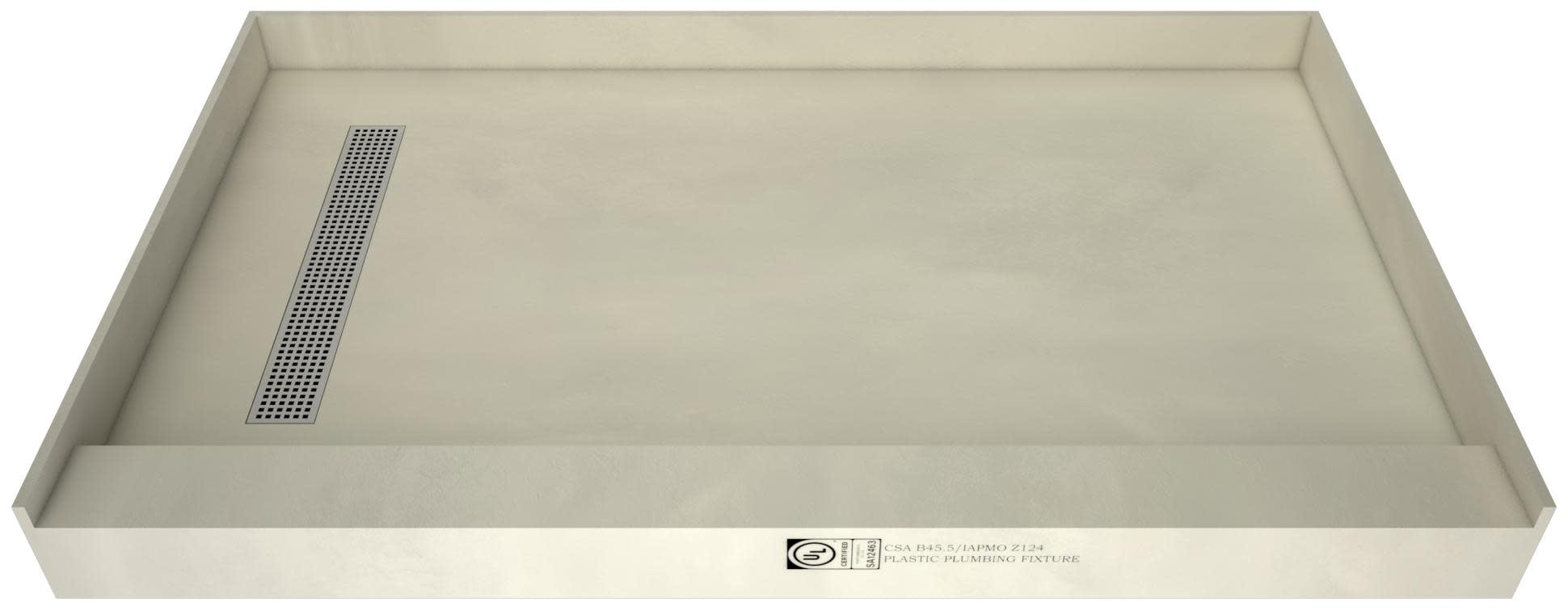 Tile Redi Rt3248l-Pvc Redi Trench 48" X 32" Rectangular Shower Base ...