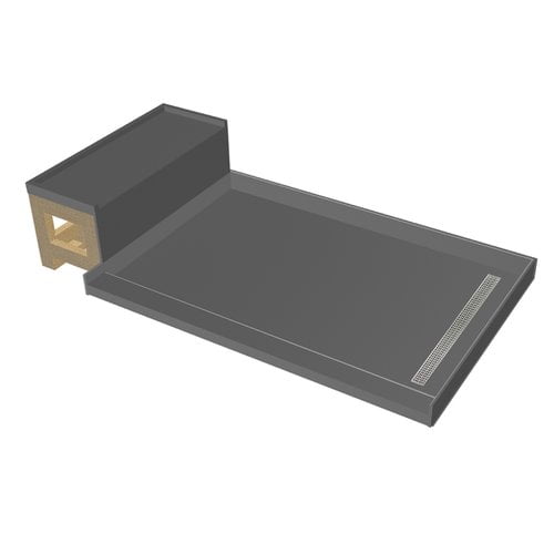 Tile Redi Rt3660r-Rb36-Kit Base'n Bench 72" X 36" Rectangular Shower ...
