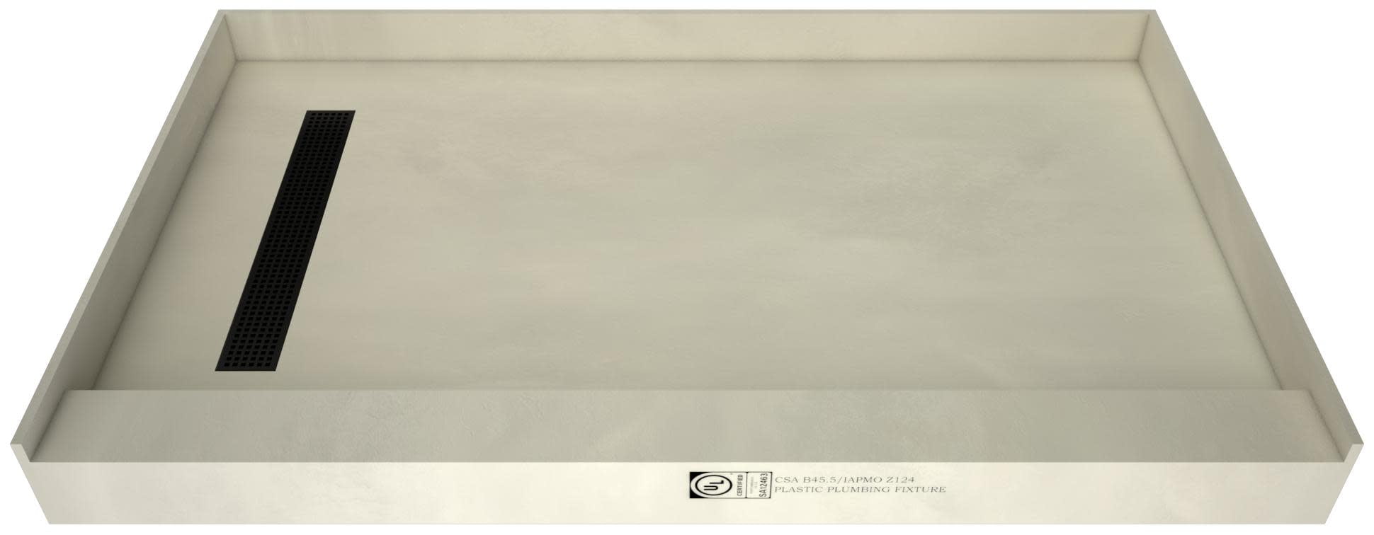 Tile Redi Rt3760lpvc Redi Trench 60" X 37" Rectangular Shower Base ...