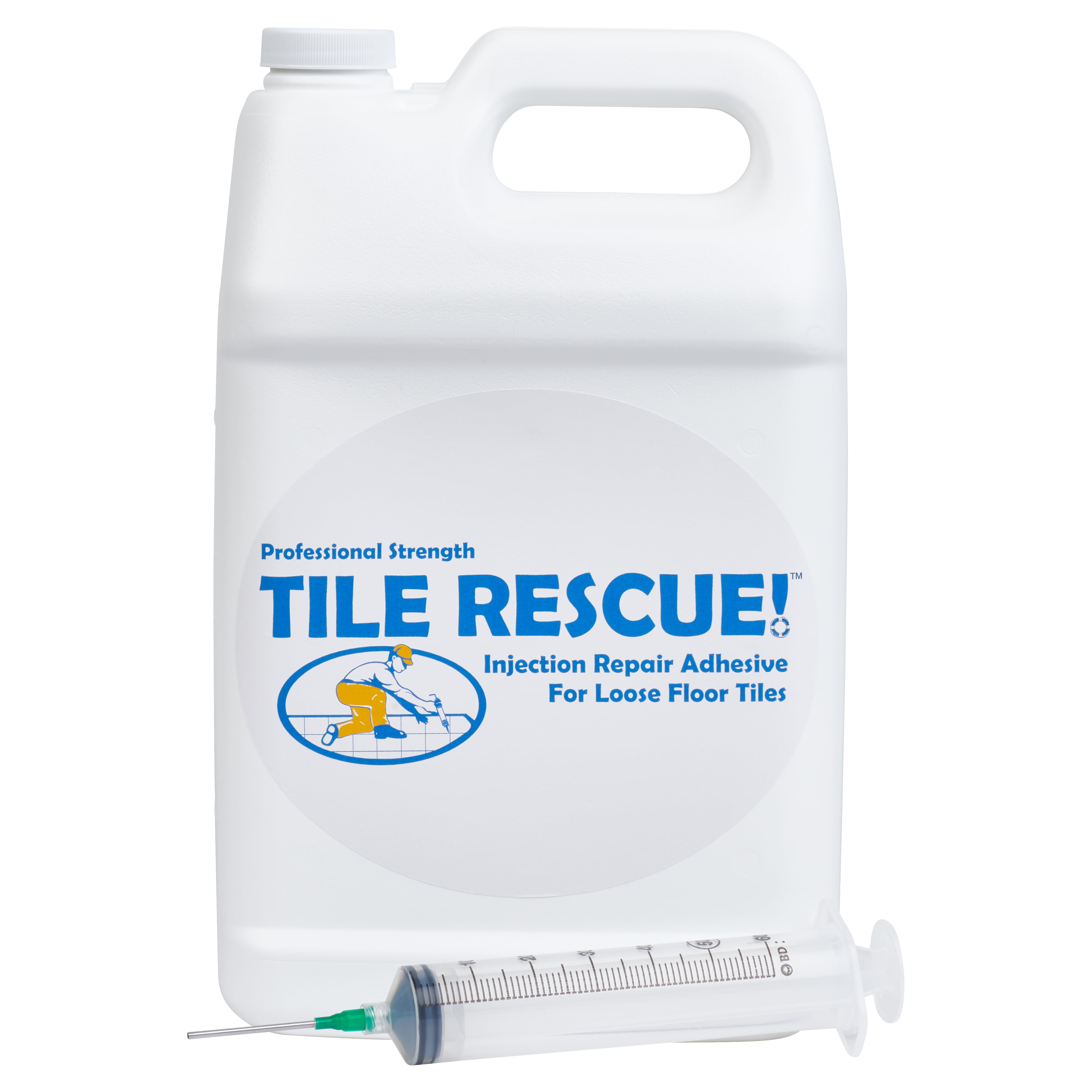 TILE RESCUE Injection Repair Adhesive for Loose Tiles, 1 Gallon ...