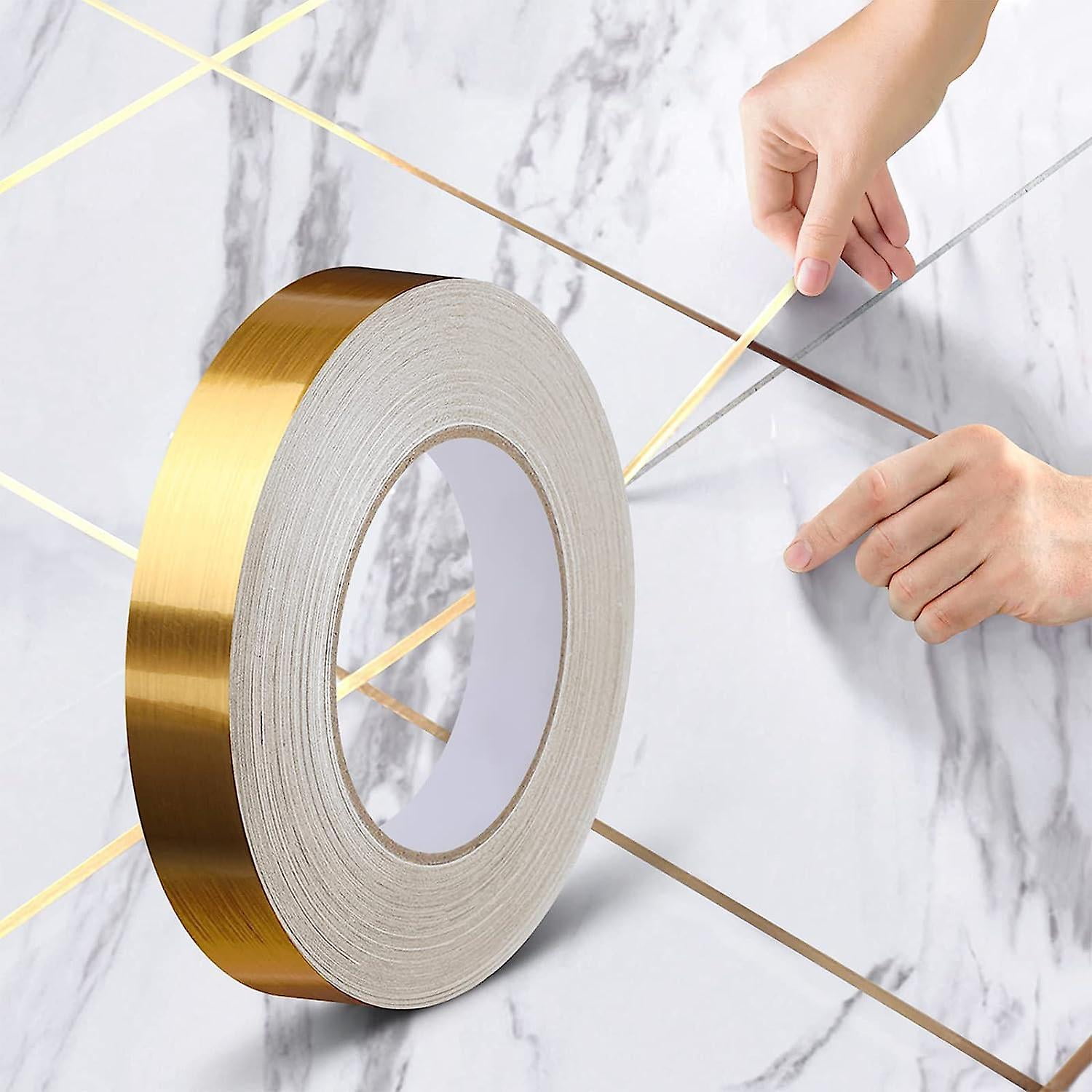 Tile Self Adhesive Tape (1*(2cm*50m),Gold) Decorative Adhesive ...