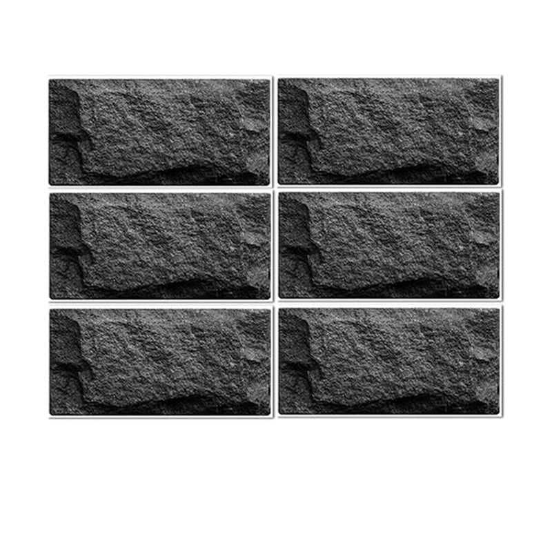 Tile Stickers 12"x6" Black Brick Decals Vinyl Peel and Stick Kitchen ...