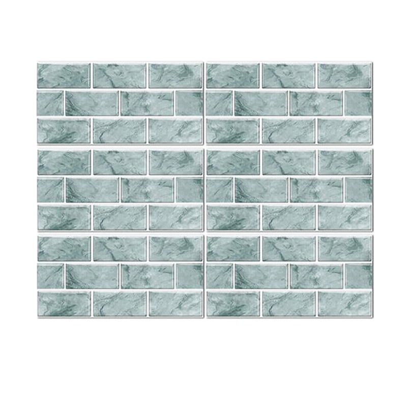 Tile Stickers 12"x6" Kitchen Backsplash Brick Decals Bathroom Removable ...
