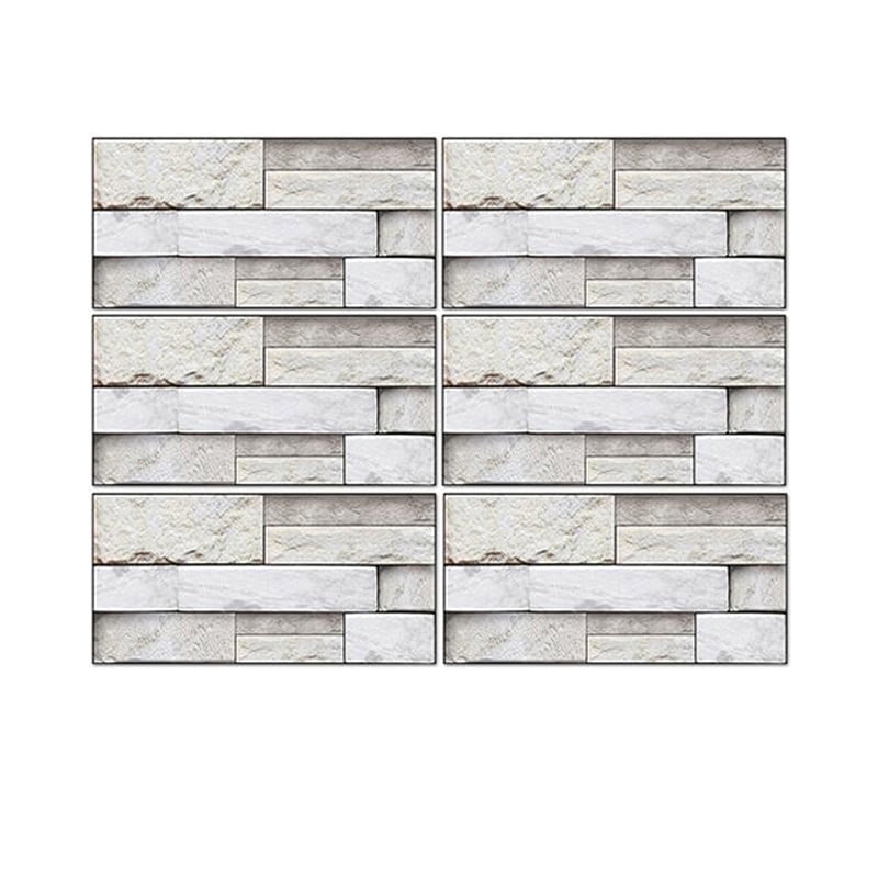 Tile Stickers 12"x6" White Brick Decals Bathroom Kitchen Tiles ...