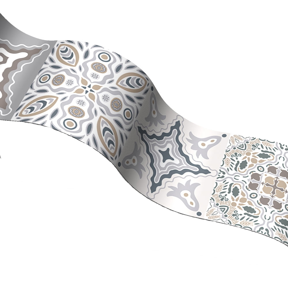 Tile Stickers 4"x79" Gray Baseboard Decals Self-Adhesive Removable ...