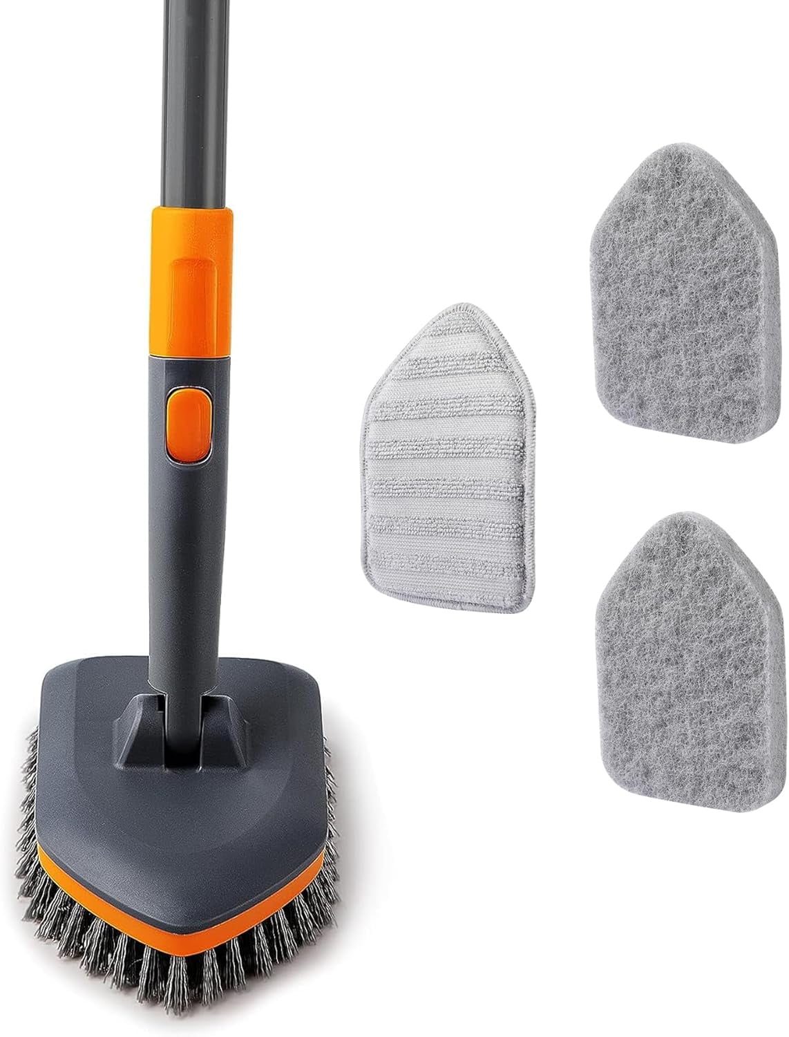 Tile Tub Scrubber Brush with 3 Different Function Cleaning Heads and 56 ...